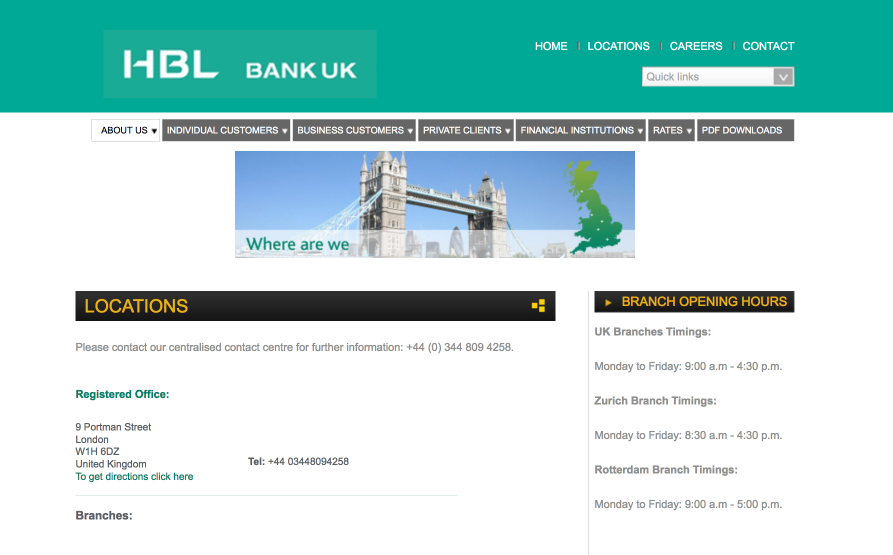 HBL BANK UK LIMITED (United Kingdom) - Bank Profile